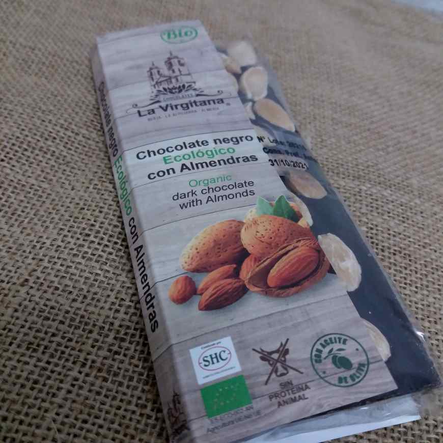 Chocolate Negro Ecológico con Almendras La Virgitana - Natural Gourmet