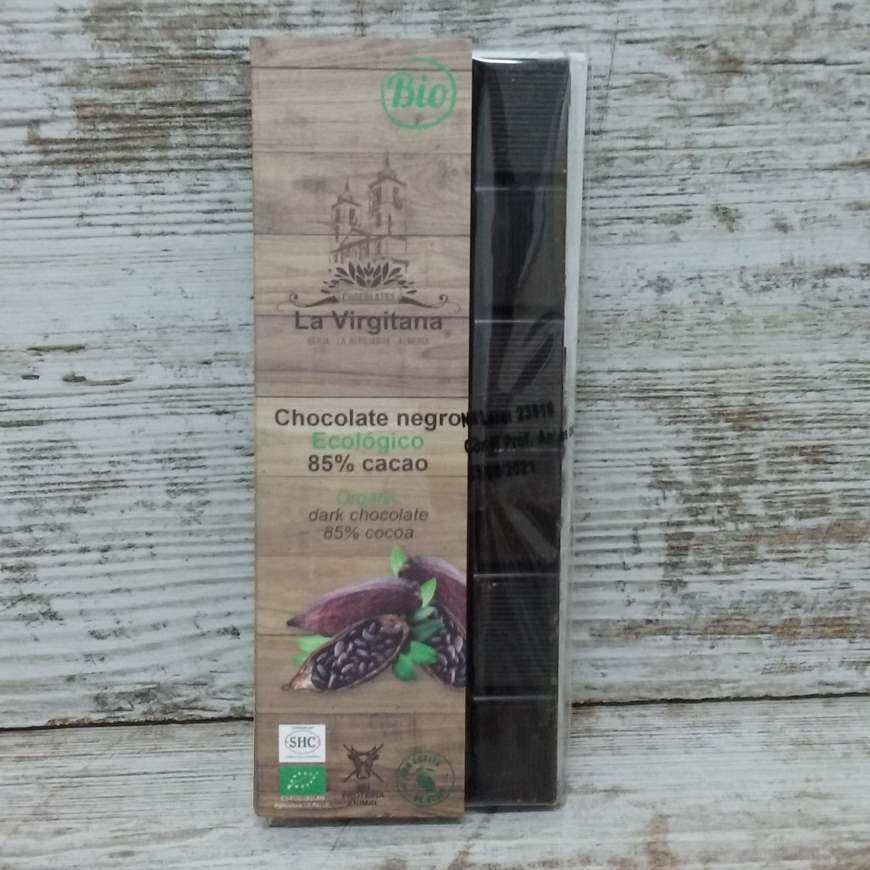 Chocolate Negro 85% Caco Ecológico La Virgitana - Natural Gourmet.